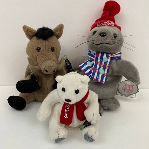Coca Cola | Toys | Coca Cola Bean Bag Plush Stuffed Animal Lot Of 3 ...